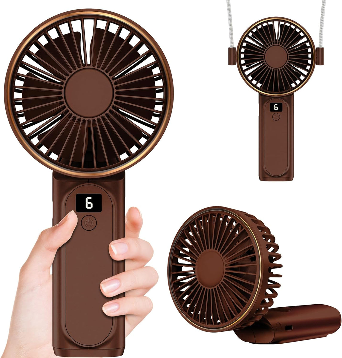 TrailBlazer™ Pro Dual Handheld Silent Fan w/ Powerbank – Military ...