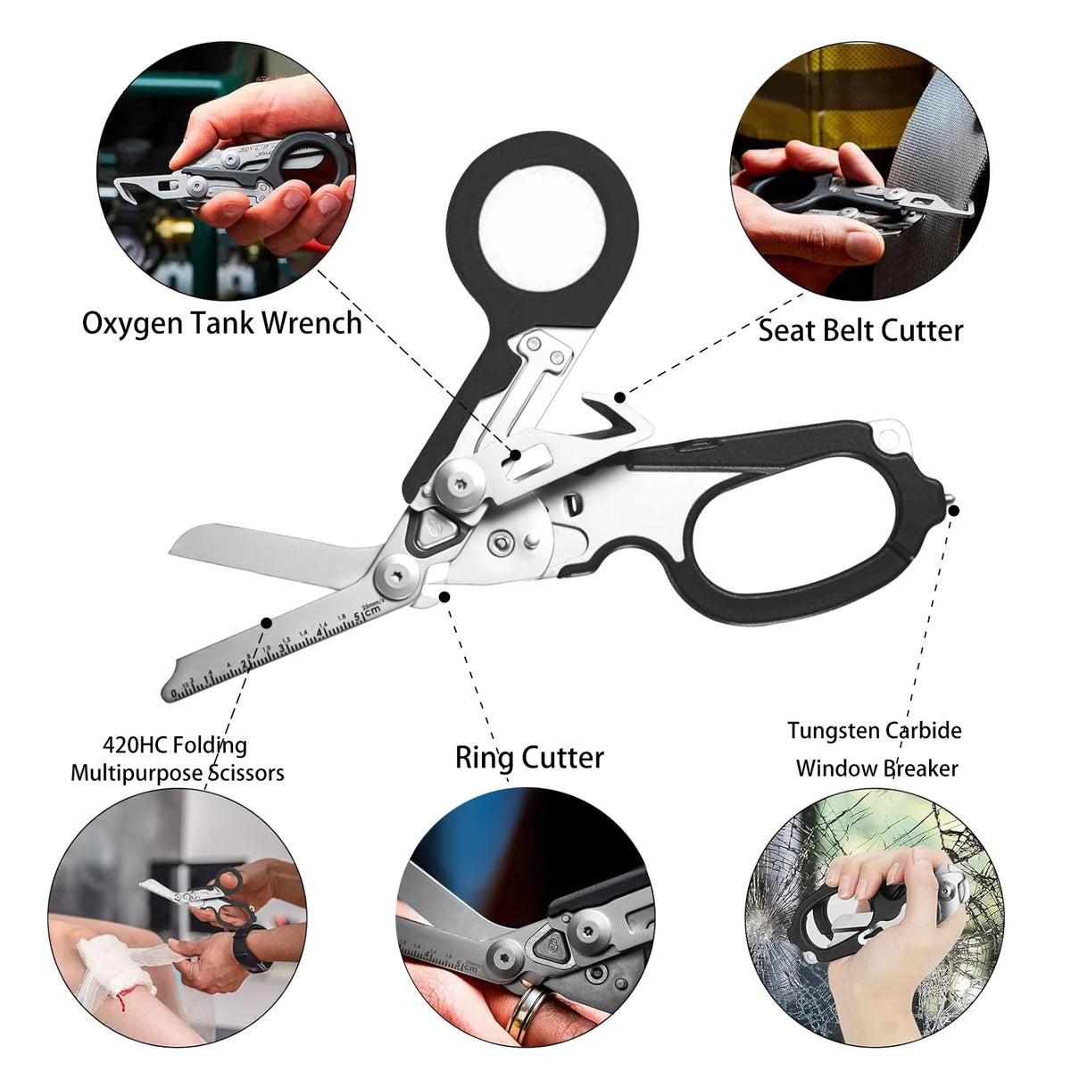 TrailBlazer™ Heavy-Duty EDC Emergency Tactical Shears – Military Mental ...